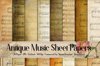16 Antique Music Sheet Papers (95146) | Textures | Design Bundles