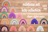 Boho rainbow clipart, Bohemian digital paper (807312) | Patterns ...