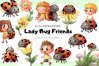 Lady Bug Friends Cute Illustrations