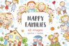 Happy families bundle (111154) | Illustrations | Design Bundles