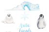 Arctic Animals watercolor Clipart (392237) | Illustrations | Design Bundles