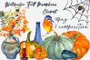 Autumn Halloween Pumpkins Clipart Set (853254) | Illustrations | Design ...