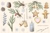 Winter clipart set. Hand painted watercolor collection. (415216 ...