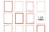 Rose Gold Glitter Frames and Borders PNG Clipart Bundle (78436 ...