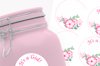 Pink Baby Shower 2.5 Round Labels Word Template Editable PDF