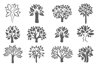 Tree logo illustration icon set (20051) | Icons | Design Bundles