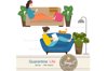 Quarantine Life Digital Papers and Clipart (550996) | Patterns | Design ...