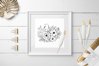 Flowers illustration / Flowers and bird / Boho illustration