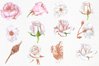 Rose Gold watercolor flowers clipart (24163) | Illustrations | Design ...