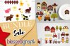 At the farm clip art illustrations bundle (77115) | Illustrations ...