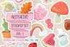 Aesthetic Stickers Bundle Hand Drawn Printable PNG (1033503) | Stickers ...