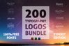 200 Typography Logos Bundle (16336) | Logos | Design Bundles