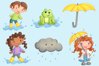 April Showers Clip Art Collection (248473) | Illustrations | Design Bundles