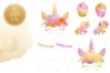 Unicorn Birthday Party Clipart Set (252286) | Illustrations | Design ...