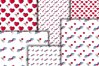 Hearts digital paper. Valentine's day seamless patterns (213224 ...