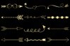 Gold Foil Decorative Arrows Clip Art (350116) | Illustrations | Design ...