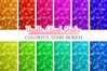 Colorful Stars Bokeh digital paper, Colorful Bokeh Overlay, Rainbow ...