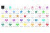 Chalkboard Rainbow Hearts and Stars (573085) | Illustrations | Design ...