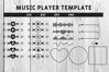 Music player template custom design (1241098) | Illustrations | Design ...