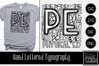 PE Physical Education Typography (291447) | Hand Lettered | Design Bundles