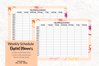 Weekly Schedule Digital Planners