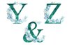 Sublimation Alphabet , Floral Letters Turquoise Eucalyptus (1230112 ...