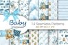 Baby Boy Paper Pack Blue Seamless Pattern New Baby Cute Set (541584 ...