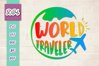 World Traveler Sign Print & Cut PNG SVG DXF PDF JPG Files (412015 ...
