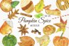Watercolor Pumpkin Spice Clipart, Pumpkin Clipart (102029 ...