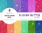 Rainbow glitter - Digital paper pack (89524) | Papers | Design Bundles