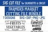 Farmers Market Bundle | Cow Pig Chicken | Produce SVG (571098) | Cut ...