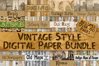 Vintage Style Digital Paper Bundle (86026) | Backgrounds | Design Bundles