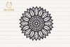 Sunflower Zentangle svg, Sunflower svg, Sunflower Monogram (533044 ...