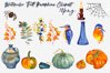 Autumn Halloween Pumpkins Clipart Set (853254) | Illustrations | Design ...
