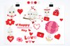 Valentine Birds graphics and illustrations