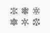 Snowflake Hand-Drawn Doodle Icons