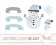 Snowman Clip Art, Snowman Digital Papers, Winter Wonderland, Winter ...