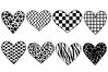 Hearts black and white Valentine's day vector. Hearts SVG. (1127713 ...