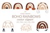 Abstract boho rainbow clipart. Modern rainbows set (896501 ...