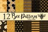 12 Bee Backgrounds Textures Patterns Bundle JPEG 12X12 inch (388973 ...
