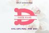 Split letter D monogram. SVG cut file (1057316) | Monograms | Design ...