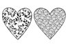 Hearts black and white Valentine's day vector. Hearts SVG. (1127713 ...