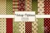 Vintage Christmas Digital Paper (155341) | Textures | Design Bundles