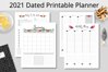 2021 Dated Printable Planner (998337) | Physical | Design Bundles
