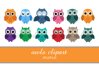 Owls clipart/owl set/owls vector graphic (650281) | Characters | Design ...