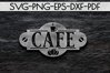 Cafe Sign Paper Cut Template, Kitchen Decor SVG, PDF, DXF (405240 ...