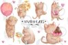Lovely Cats | Watercolor Illustrations (734137) | Illustrations ...