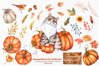 Watercolor Autumn Cat Collection (840237) | Illustrations | Design Bundles