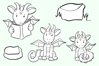 Cute Dragons Digital Stamps (244840) | Illustrations | Design Bundles