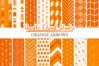 Orange Arrows digital paper, Arrow patterns, tribal, archery, chevron ...